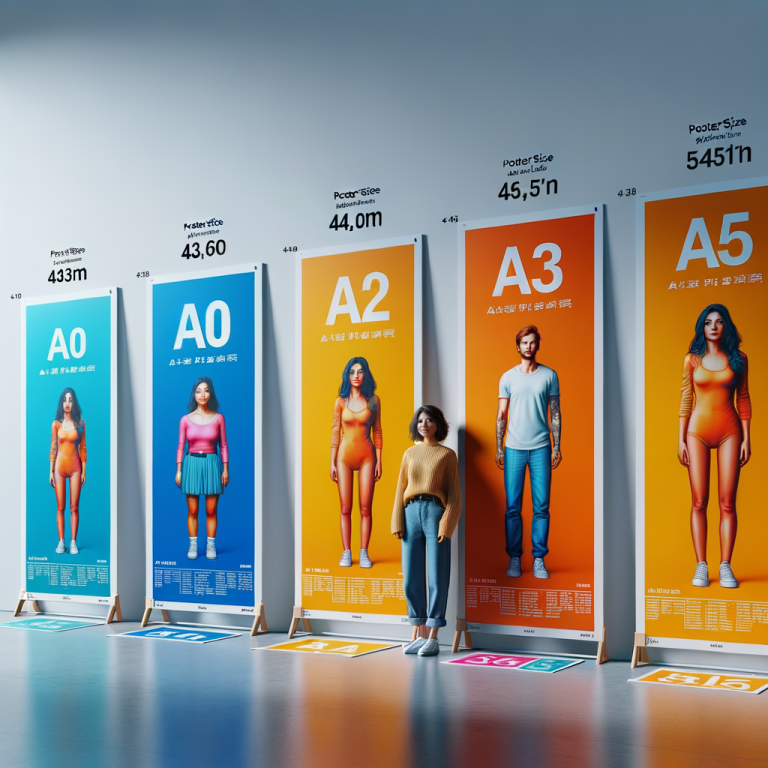Poster Sizes Compared to Human: A Visual Guide